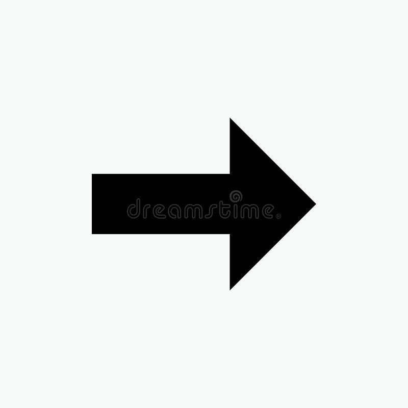 Right Arrow Icon. Flow Direction Symbol. Basic RGB. Stock Illustration ...