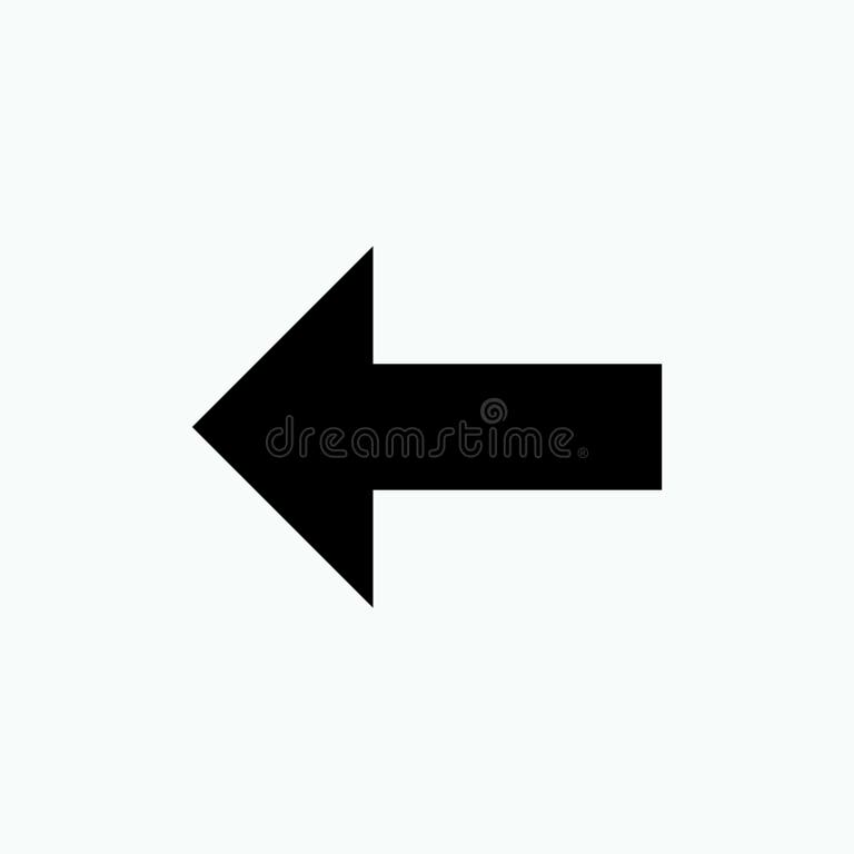Left Arrow Icon. Direction, Guidance Symbol. Basic RGB. Stock ...