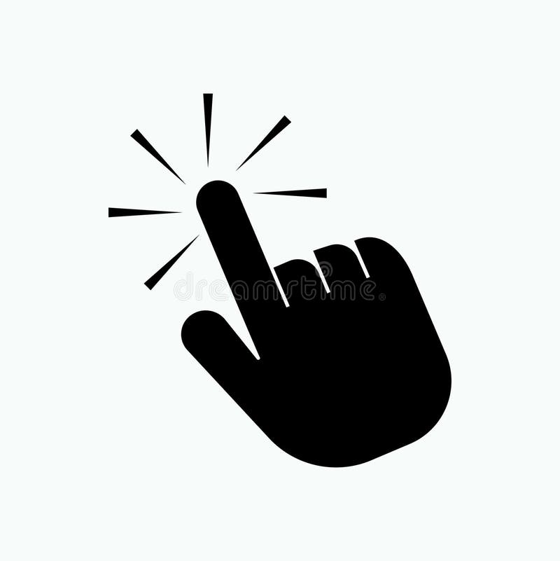Click Icon. Cursor, Pointer Symbol - Vector. Basic RGB. Stock ...