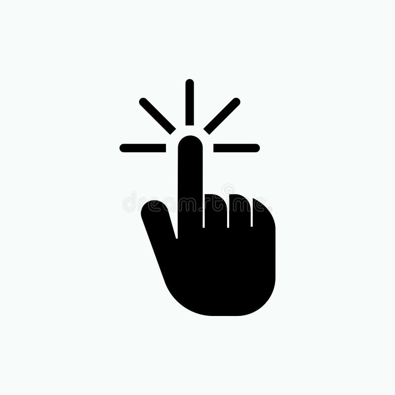 Click Icon. Cursor, Pointer Symbol - Vector. Basic RGB. Stock ...