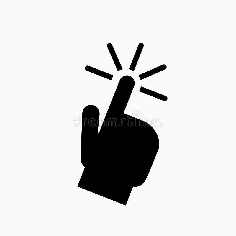 Click Icon. Cursor, Pointer Symbol - Vector. Basic RGB. Stock ...
