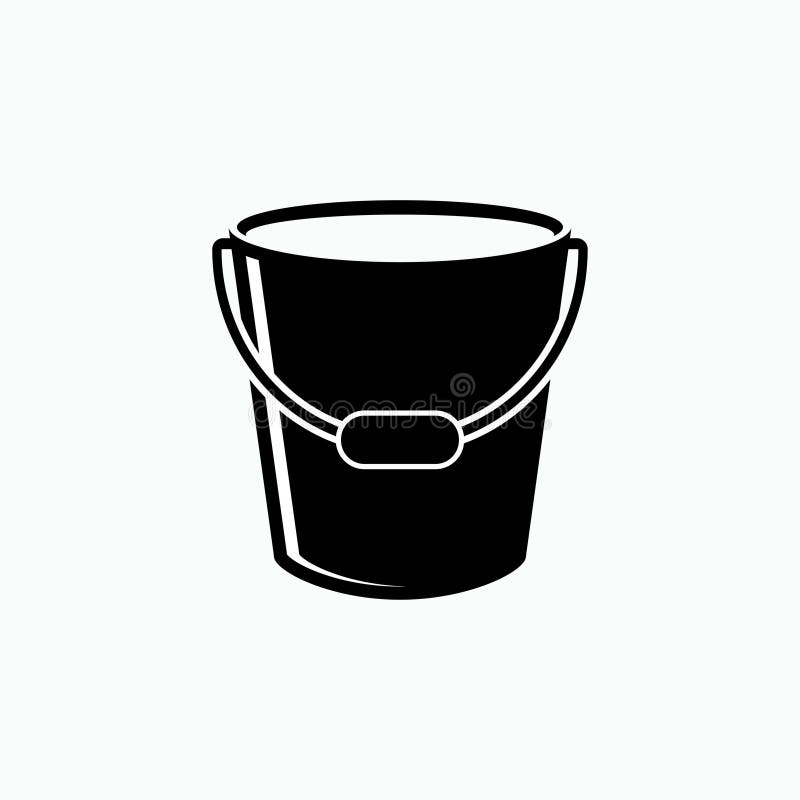 Bucket Icon. Houseware Element, Household Equipment. Container Symbol ...
