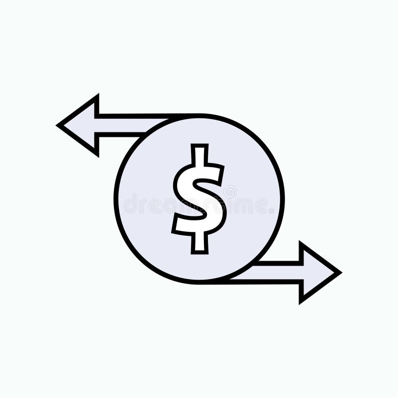 Cash Flow Icon. Symbol Spreading Currency. Basic RGB. Stock ...