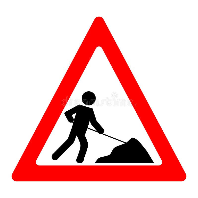 Man at work sign stock illustration. Illustration of number - 306350021