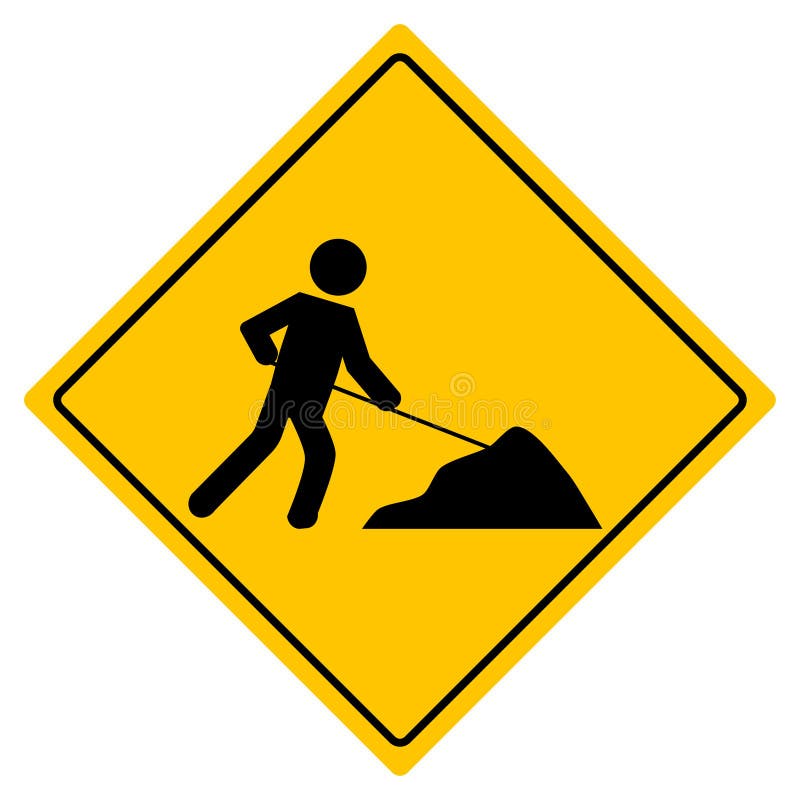 Man at work sign stock illustration. Illustration of number - 306350029