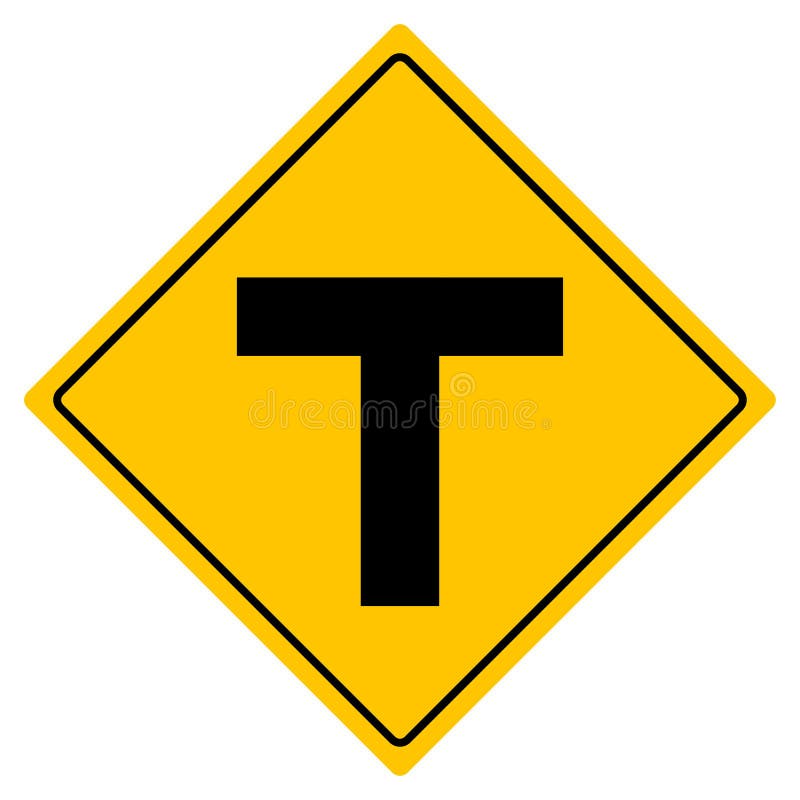 T intersection sign stock illustration. Illustration of traffic - 306350112