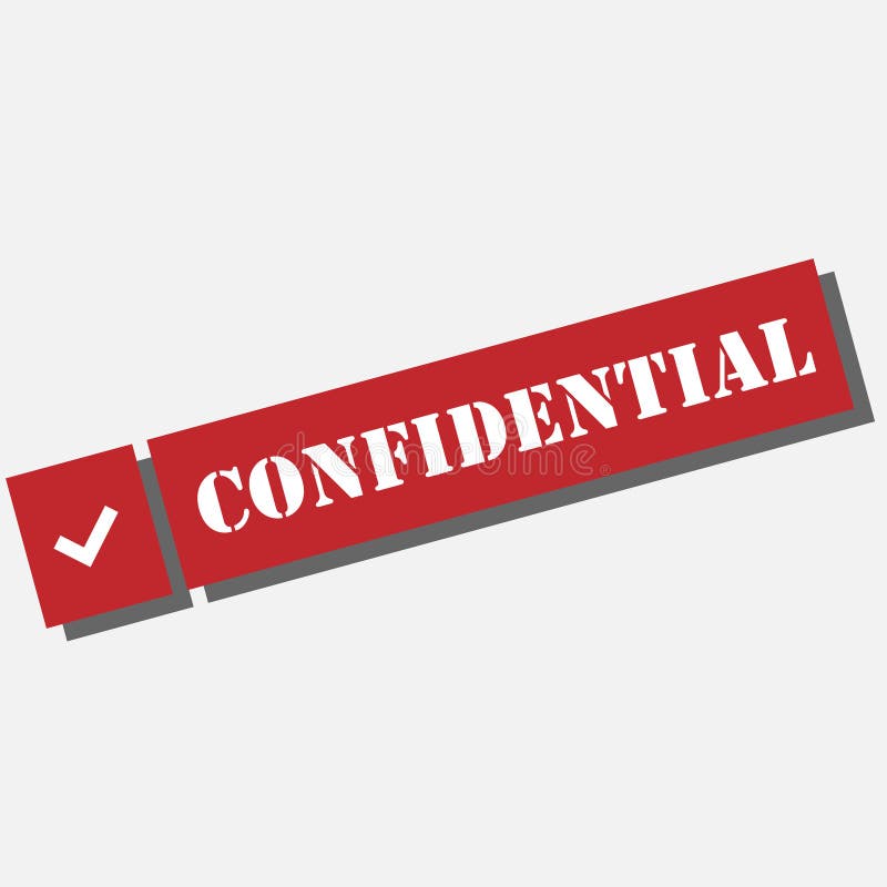 Confidential Stamp - Vector, Text Sign and Symbol Illustration. Stock ...