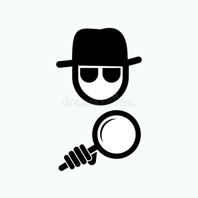 Detective Icon. Inspector, Spionage Symbol - Vector. Basic RGB Stock Illustration - Illustration ...