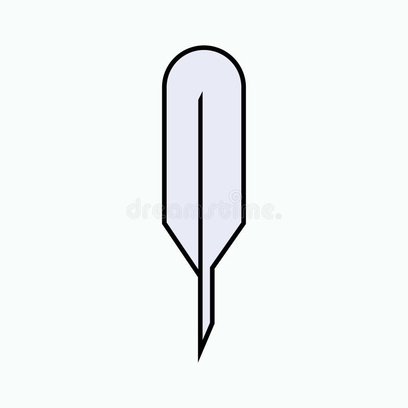 Feather Icon within Line Art Style. Fur, Symbol. Basic RGB Stock ...