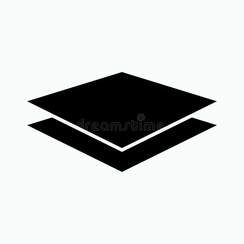 Version Icon. 3D Layer Symbol - Vector. Presented within Glyph Style ...