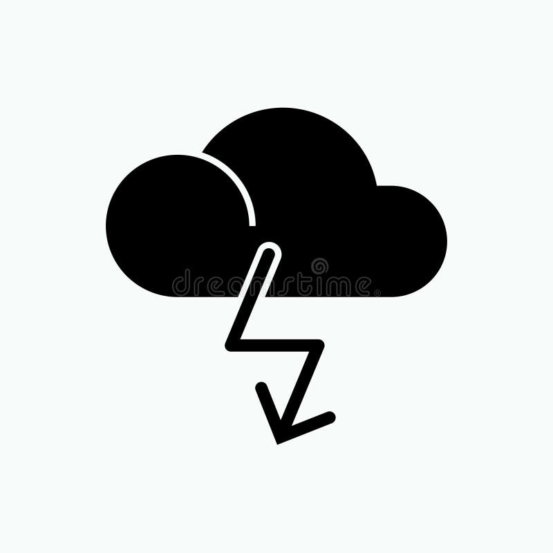 Cloud and Lightning. Thunder Symbol Symbol - Vector. Basic RGB. Stock ...