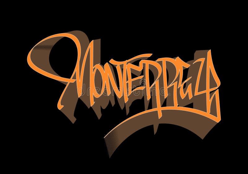 MONTERREY City Graffiti Tag Custom Style Stock Vector - Illustration of ...