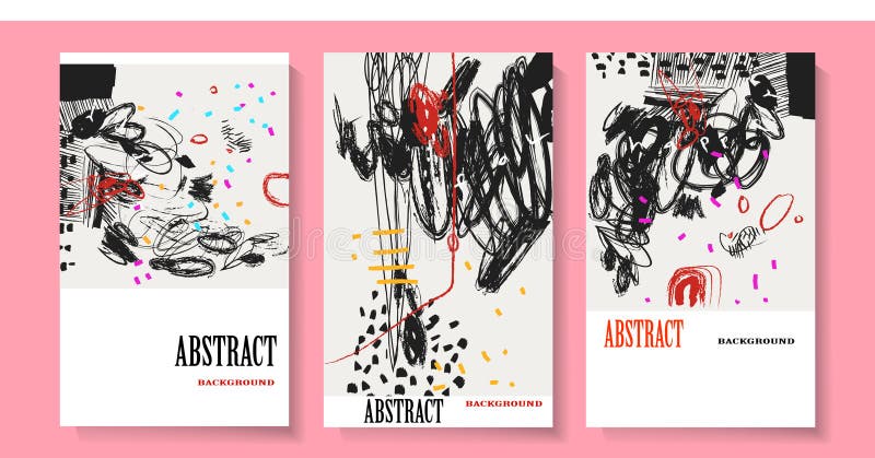 Artistic Abstract Rough Line Art Artistic Hand Drawn Background and ...