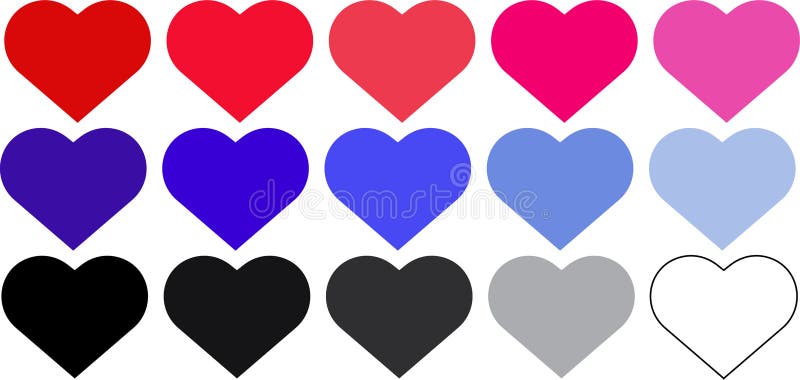 Colorful and Lovely Heart Logo Design Stock Illustration - Illustration ...