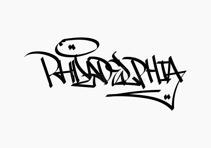 PHILADELPHIA City Graffiti Tag Style Stock Vector - Illustration of ...
