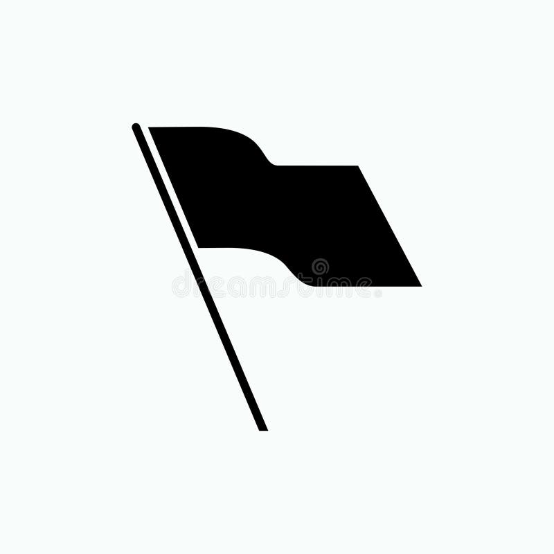 Black Flag Icon. Wind Direction Indicator. Mark Symbol – Vector. Stock ...