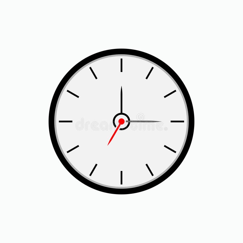 Clock Icon. Time Symbol Vector. Stock Illustration - Illustration of ...