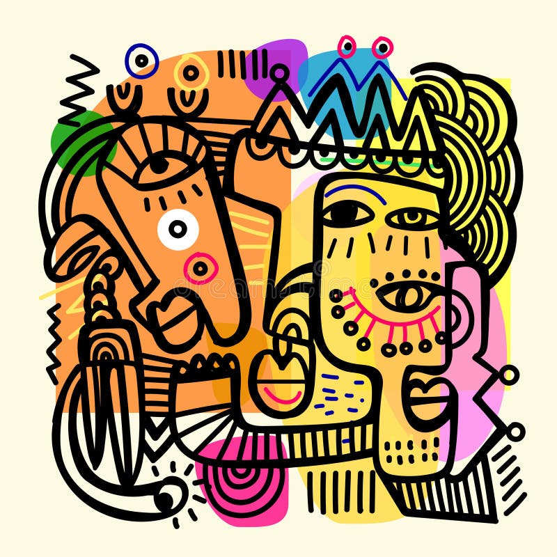 Face portrait geometric stock vector. Illustration of abstract - 307997729