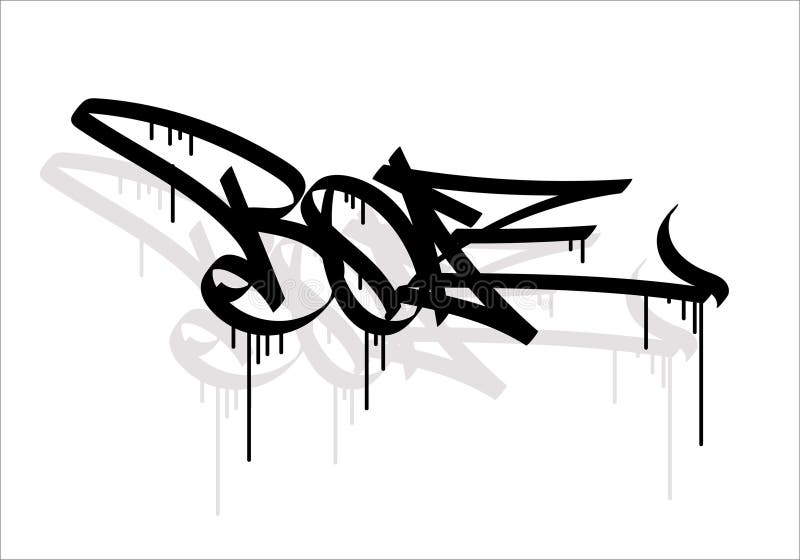 BOAZ Bible Name Graffiti Tag Style Stock Vector - Illustration of ...