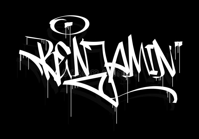 BENJAMIN Boy Name Graffiti Tag Style Stock Vector - Illustration of ...