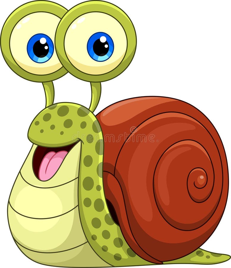 Cute snail cartoon stock illustration. Illustration of detail - 58034803