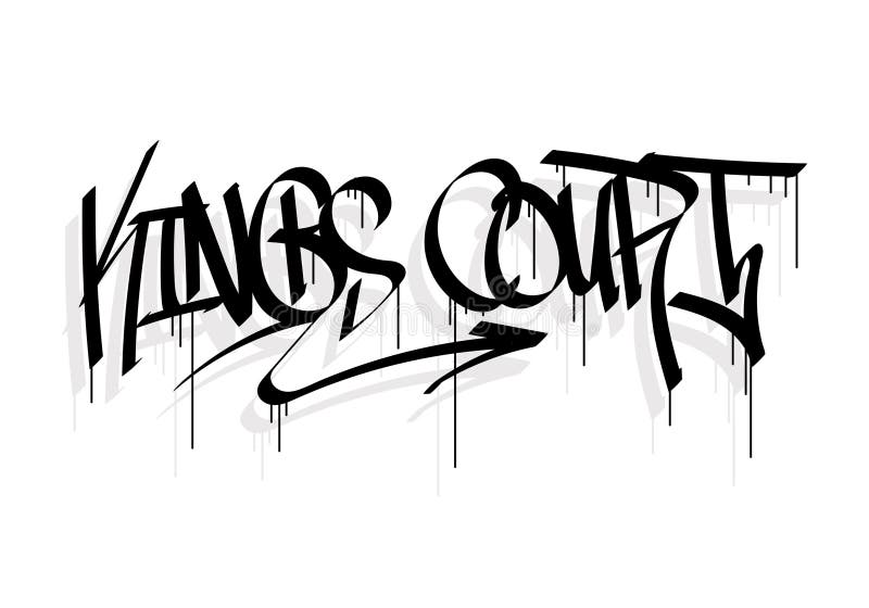 KINGS COURT Word Graffiti Tag Style Stock Vector - Illustration of hand ...