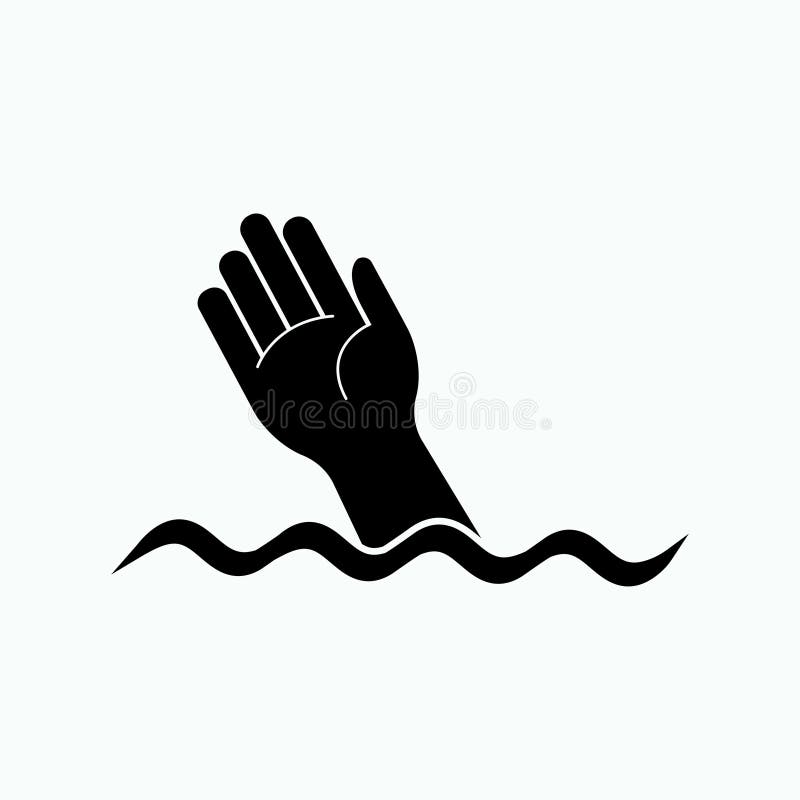 Drowning Icon. Drown, Accident Symbol in Water - Vector. Stock Vector ...