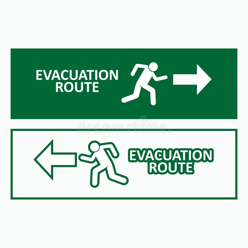 Evacuation Route Icon. Emergency Access Symbol - Vector. Stock ...