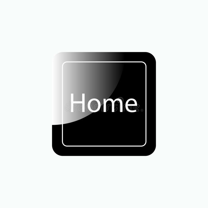 Home Button Icon. Symbol Button in Keyboard or Keypad To Typewrite ...