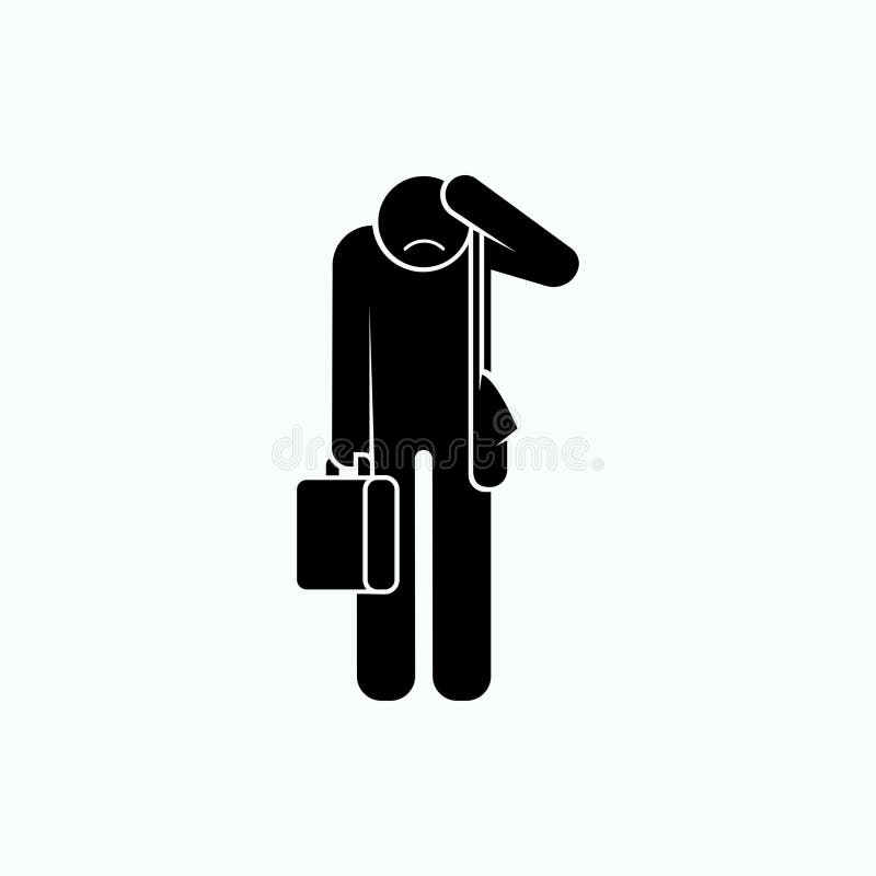 Jobless Icon. Unemployed Symbol - Vector. Stock Illustration ...