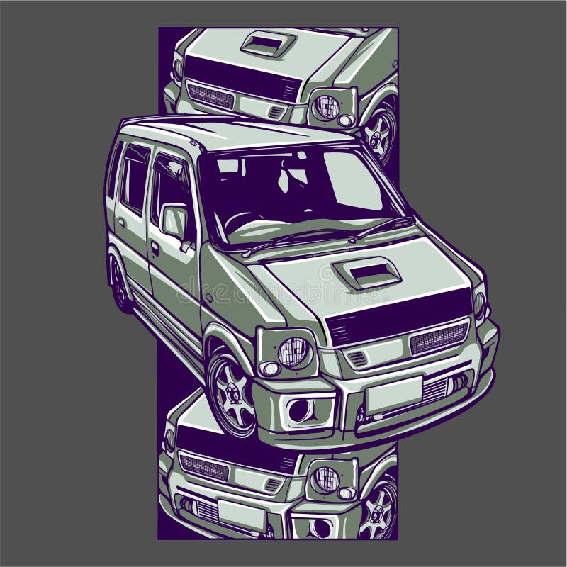 Japanese Jdm Car Vector Image Illustration Stock Vector - Illustration ...