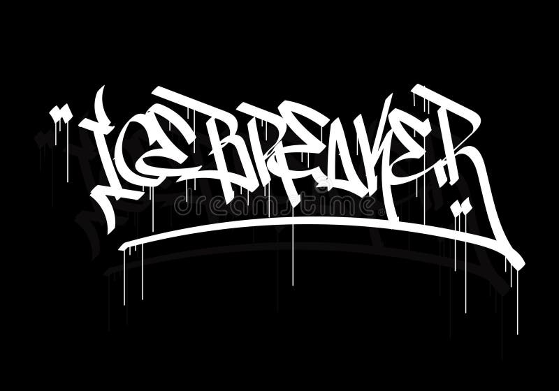 ICE BREAKER Word Graffiti Tag Style Stock Vector - Illustration of ...