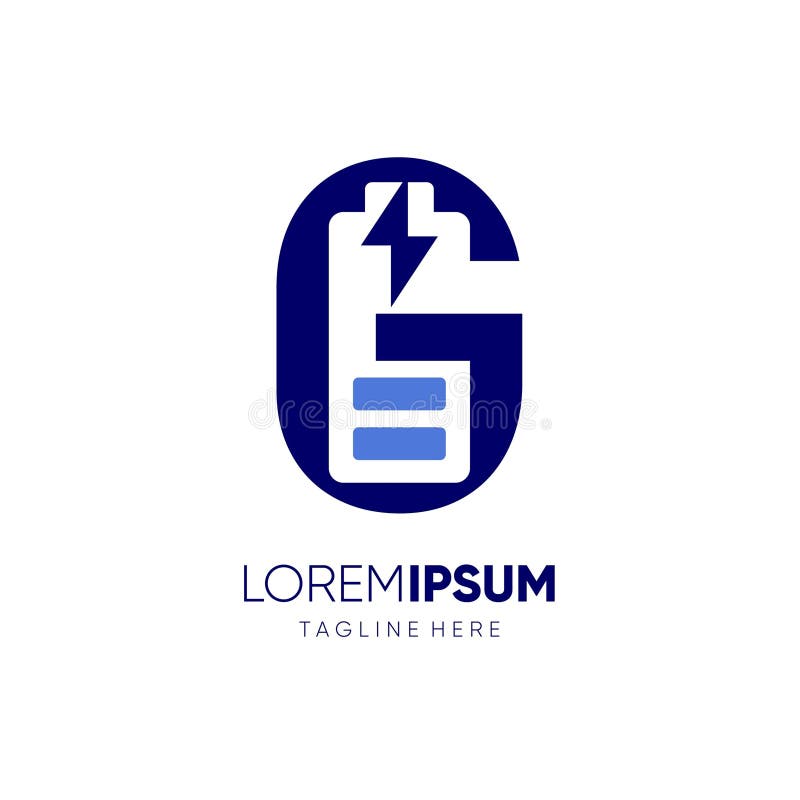 Letter G Initial Battery Logo Design Vector Icon Graphic Emblem ...