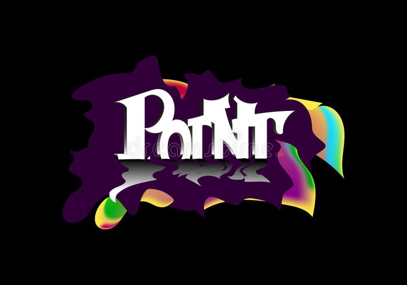 POINT Word Graffiti Tag Style Stock Vector - Illustration of decorative ...