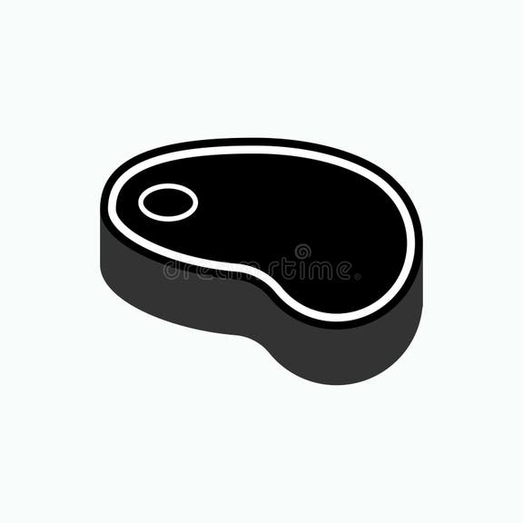 Meat Icon. Flesh Symbol within Glyph Style - Vector. Stock Vector ...