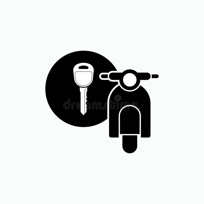 Motorcycle Key Icon. Access Symbol - Vector. Stock Illustration ...