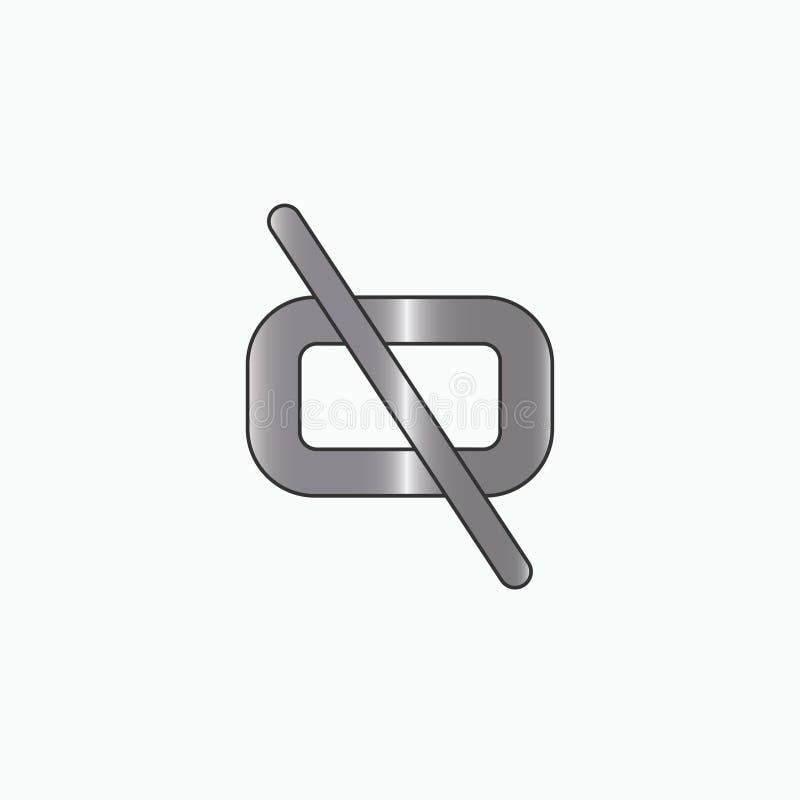 No Link Icon. Disconnect Symbol – Vector. Stock Illustration ...
