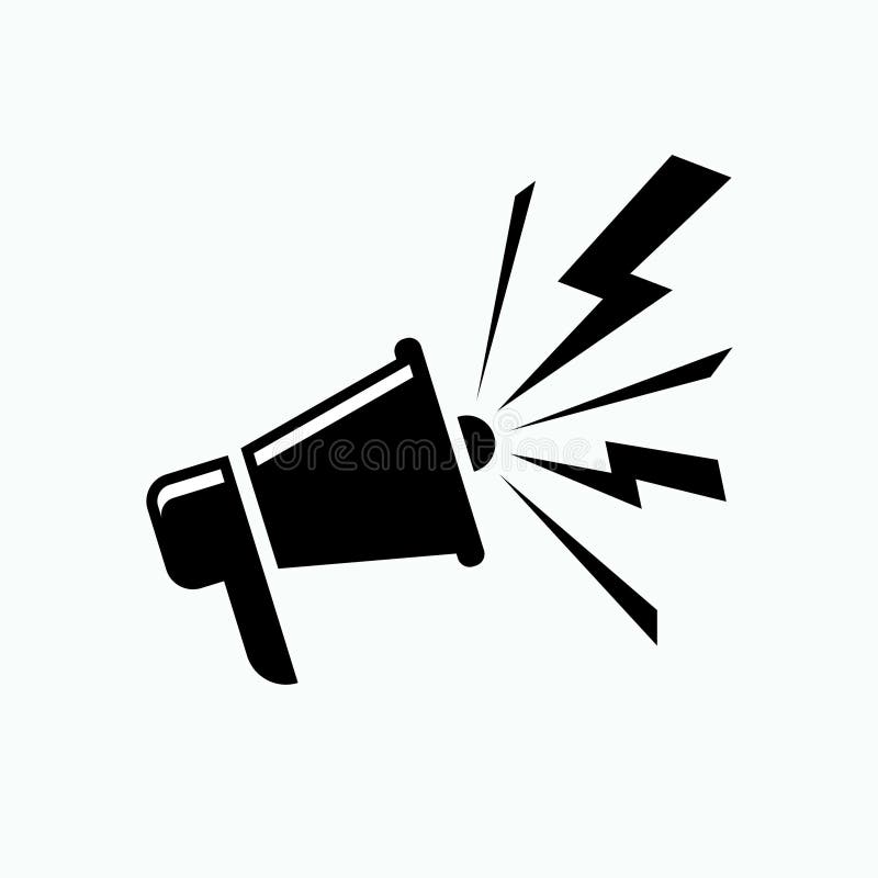 Noise Icon. Speaker, Megaphone or Announcement, Hard Protest Symbol ...