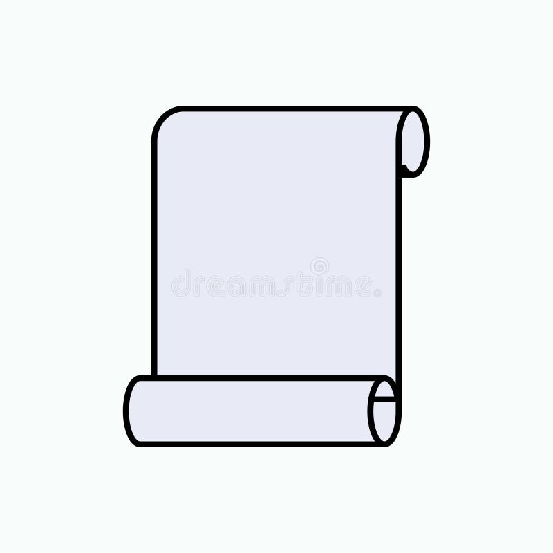 Old Paper Icon. Covenant Sign, Treaty Symbol. Document, Manuscript ...