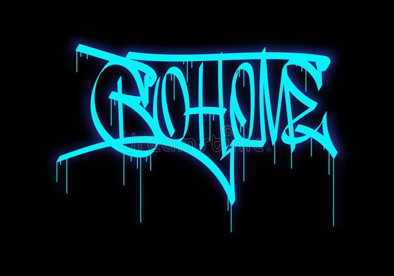 GO HOME Word Graffiti Tag Style Stock Vector - Illustration of ...