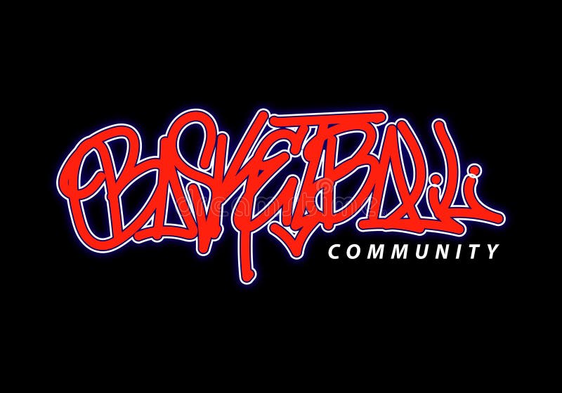 BASKETBALL COMMUNITY Word Graffiti Tag Style Stock Vector ...