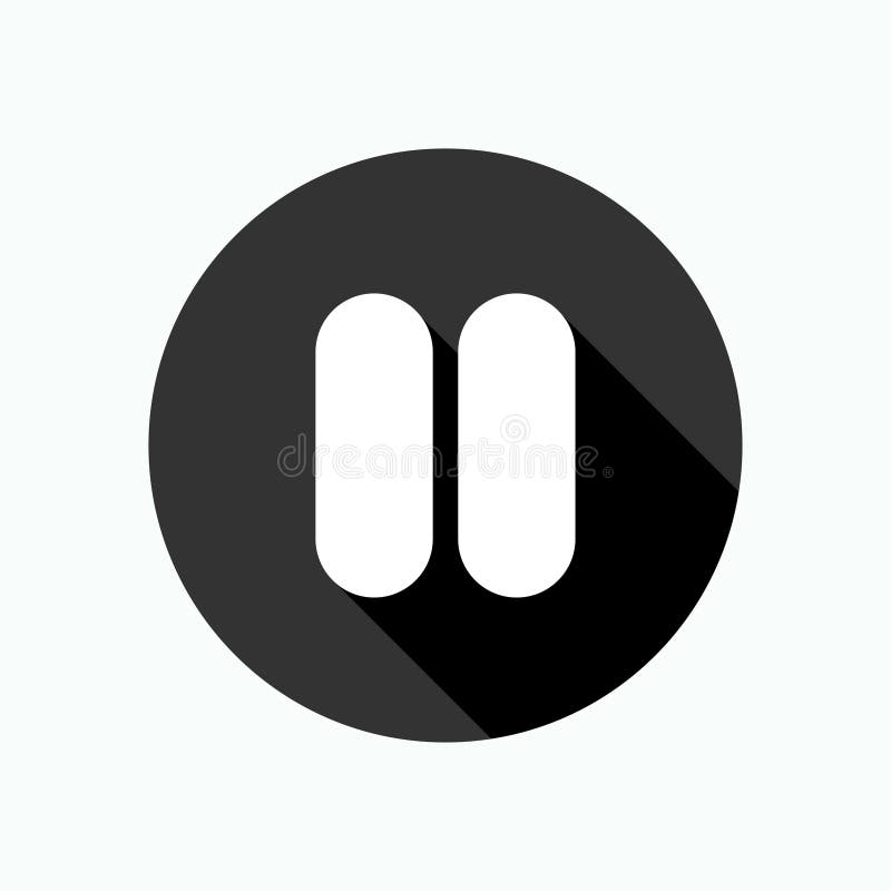 Pause Button Icon. Temporary Stop Symbol - Vector. Stock Illustration ...