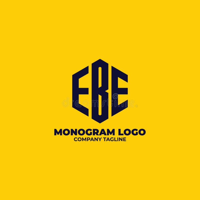 EBE Letter Logo Creative Design with Vector Graphic, Simple and Modern ...