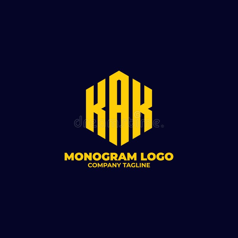 KAK Letter Logo Creative Design with Vector Graphic, Simple and Modern ...