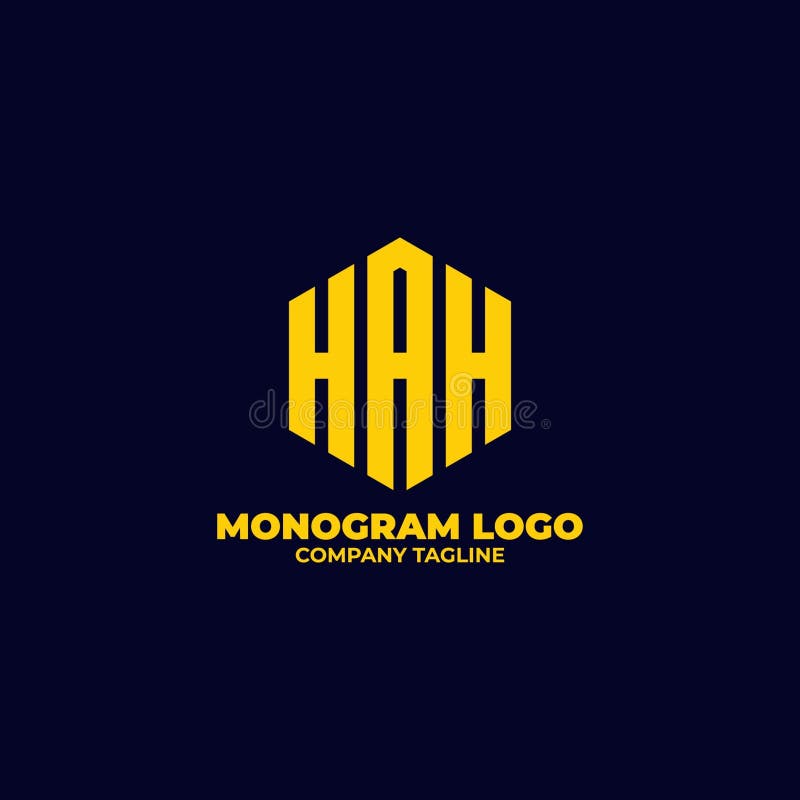 HAH Letter Logo Creative Design with Vector Graphic, Simple and Modern ...