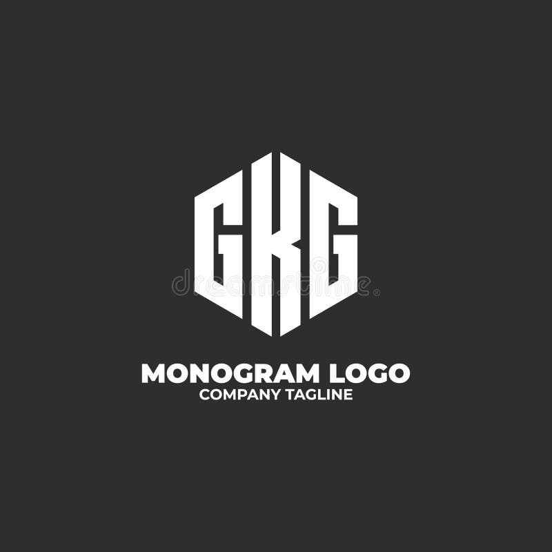 GKG Letter Logo Creative Design with Vector Graphic, Simple and Modern ...