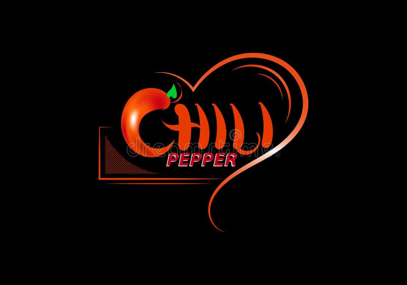 CHILI PEPPER Typography Word Style Design Stock Vector - Illustration ...