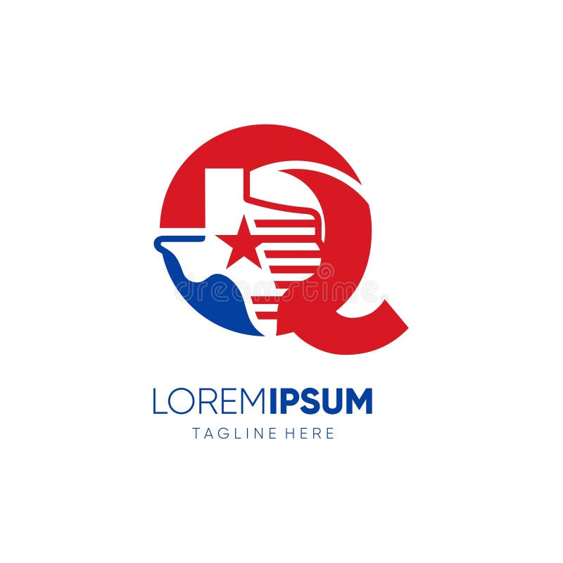 Letter Q Texas Map Logo Design Symbol Vector Icon Graphic Emblem ...
