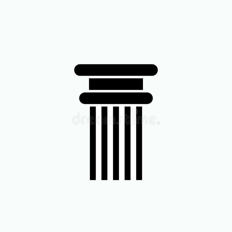 Pillar Logo. Law Firm, Justice or Attorney Symbol - Vector Template ...