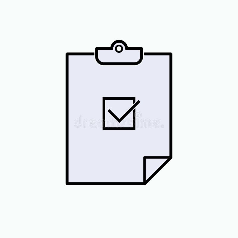 Report Icon. Paper, Document Symbol. Job Done. Stock Illustration ...